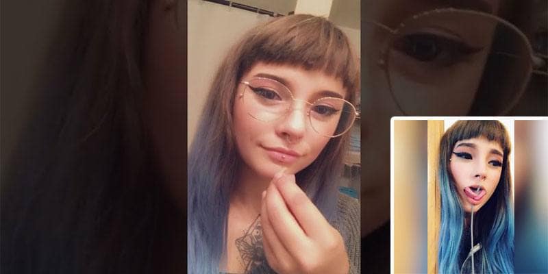 Beetiddie, riesce a mangiare gli spaghetti con il foro del suo piercing